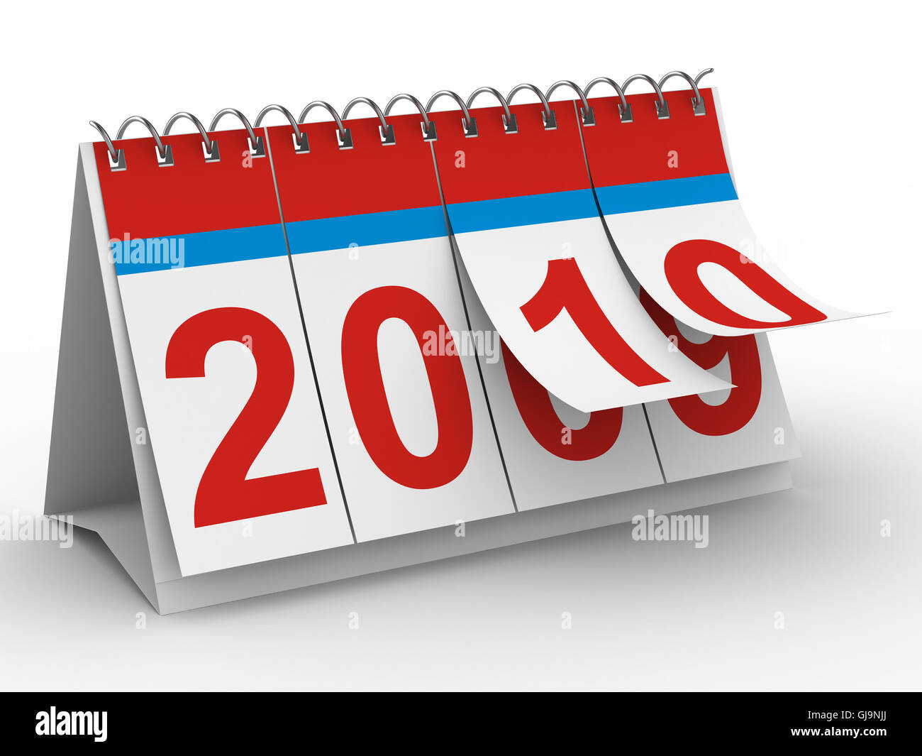 2010 year calendar on white backgroung. Isolated 3D image Stock Photo ...