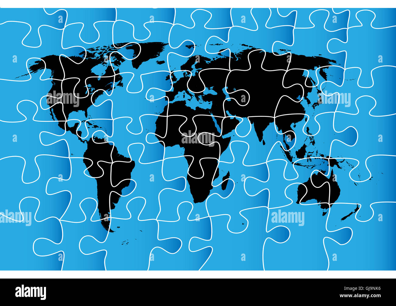 World map puzzle hi-res stock photography and images - Alamy