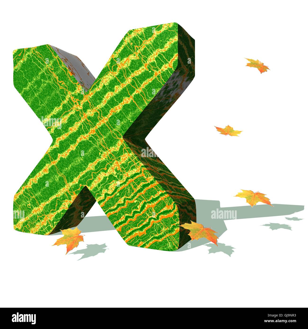 Ecological X letter Stock Photo - Alamy