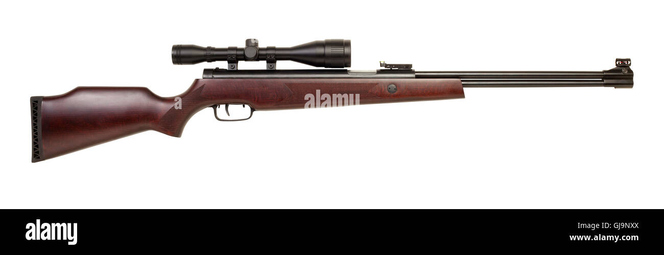 Rifle on a white background Stock Photo - Alamy