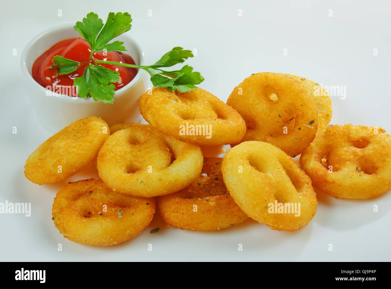 Garnish with potato chips Stock Photo - Alamy
