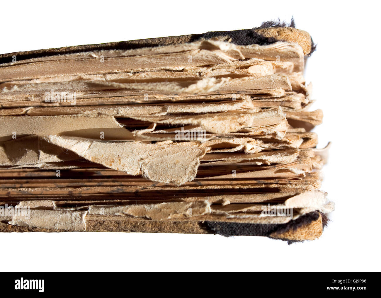An old book with a crumpled sheet Stock Photo - Alamy