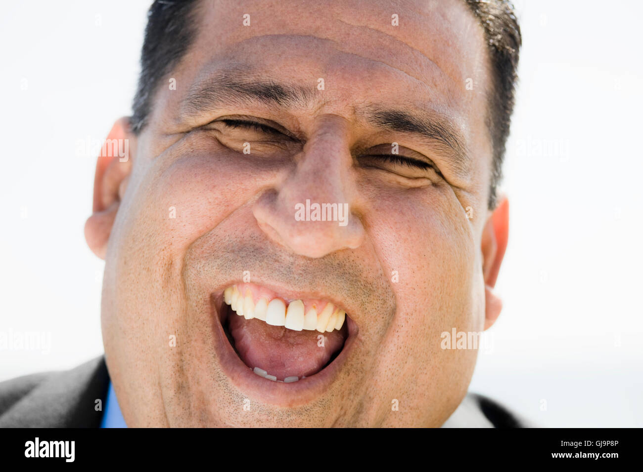 Portrait of Laughing Man Stock Photo - Alamy