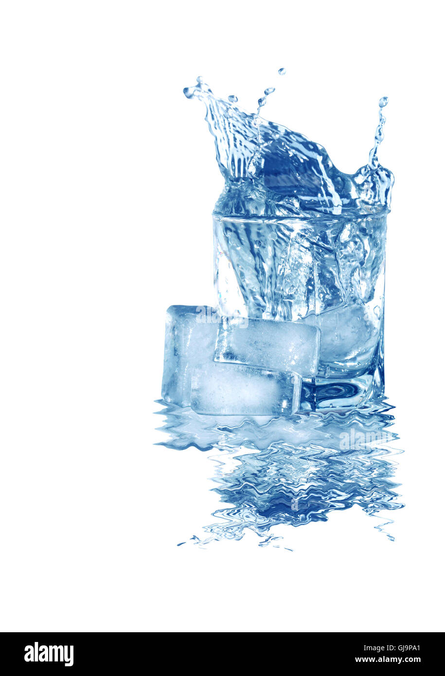 Flowing ice water Cut Out Stock Images & Pictures - Alamy
