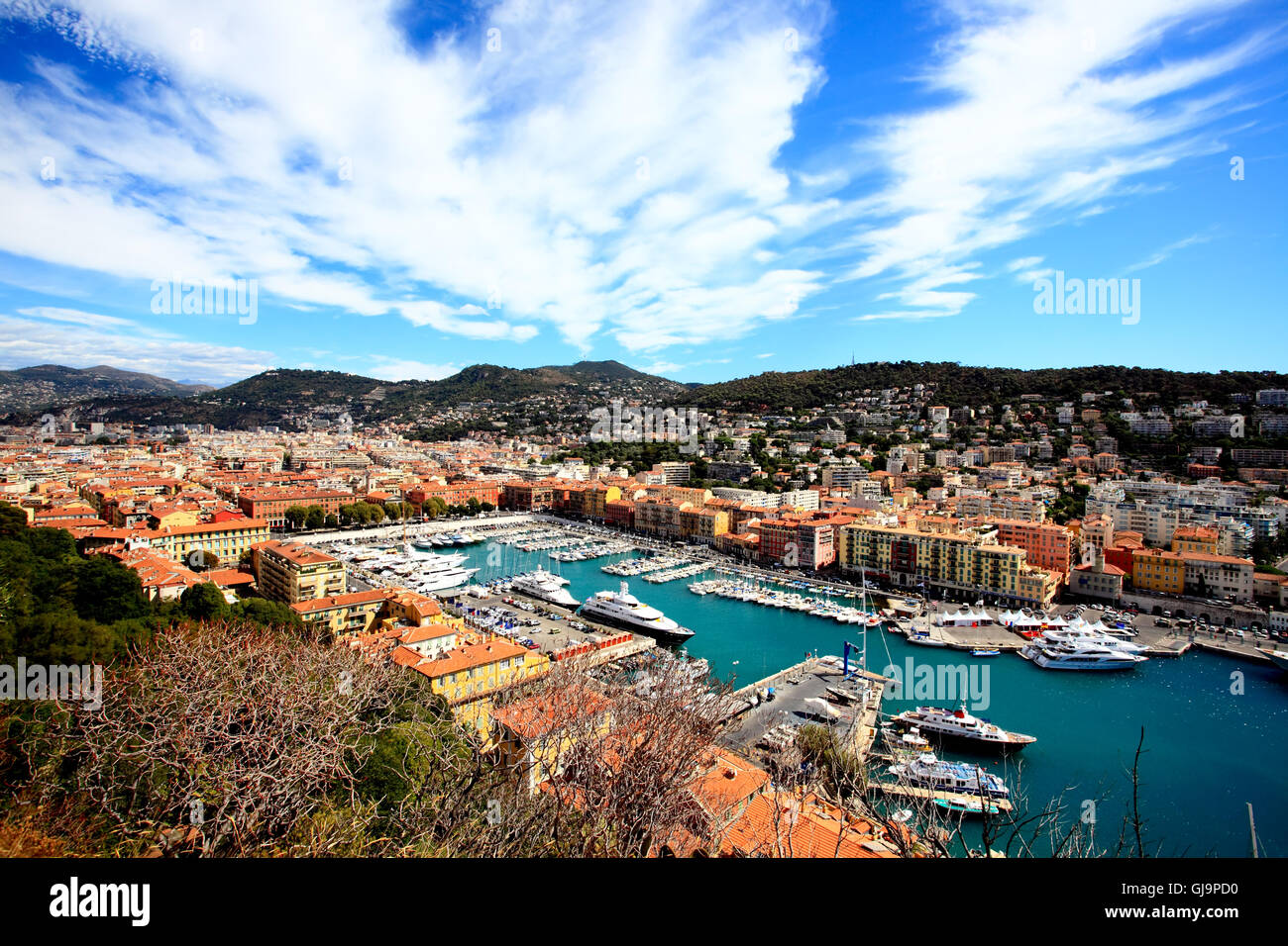 aerial view of the city of Nice France Stock Photo - Alamy