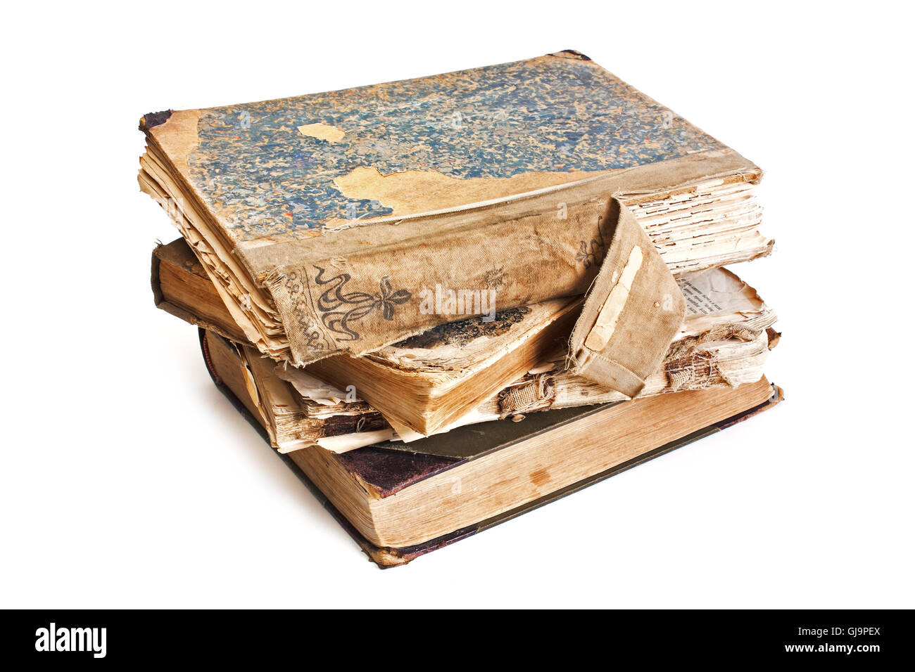 An old book with a crumpled sheet Stock Photo - Alamy