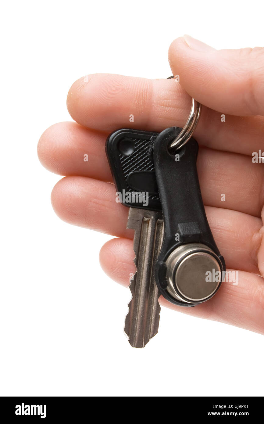 The keys in hand Stock Photo - Alamy