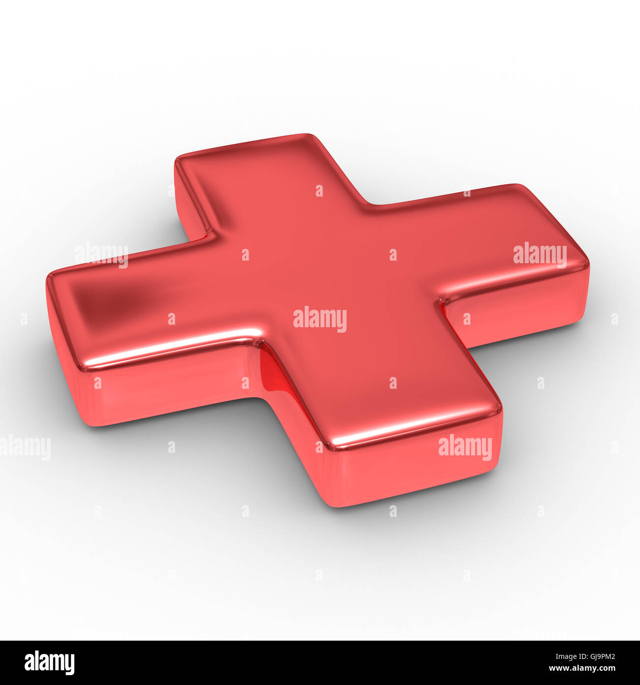 Sign plus on white background. isolated 3D image Stock Photo - Alamy