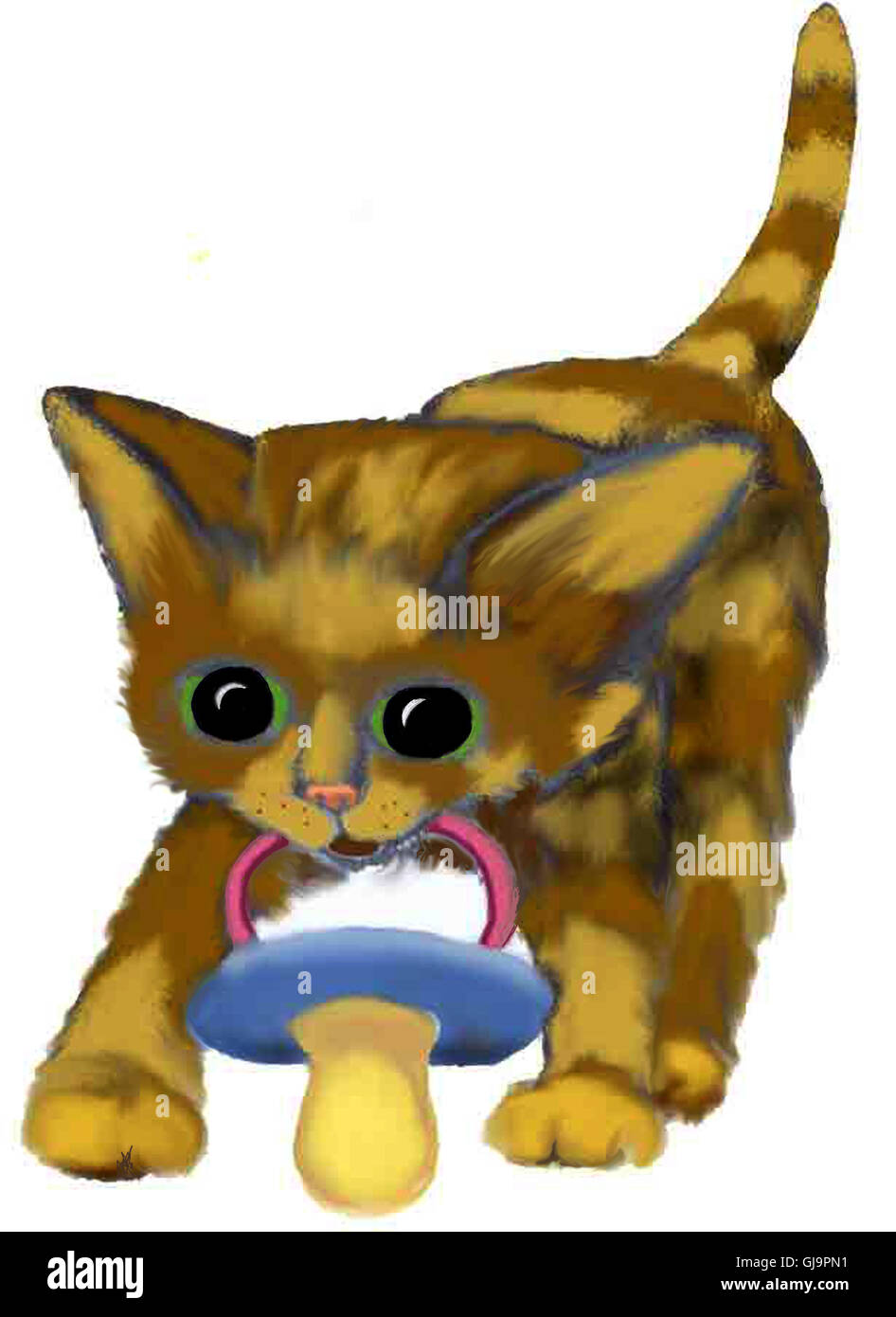 Cat - helping Stock Photo - Alamy