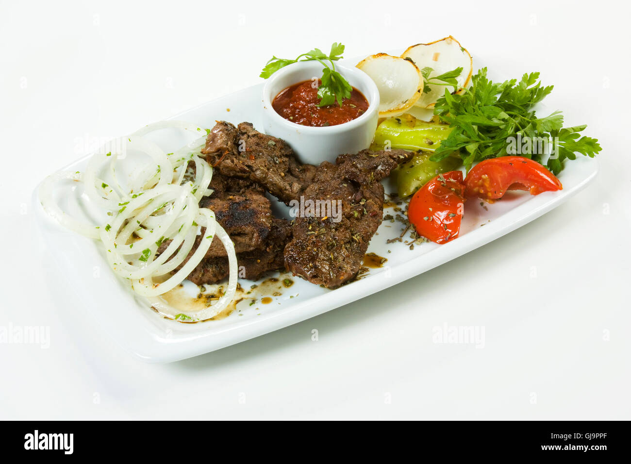 dish of fried meat Stock Photo - Alamy