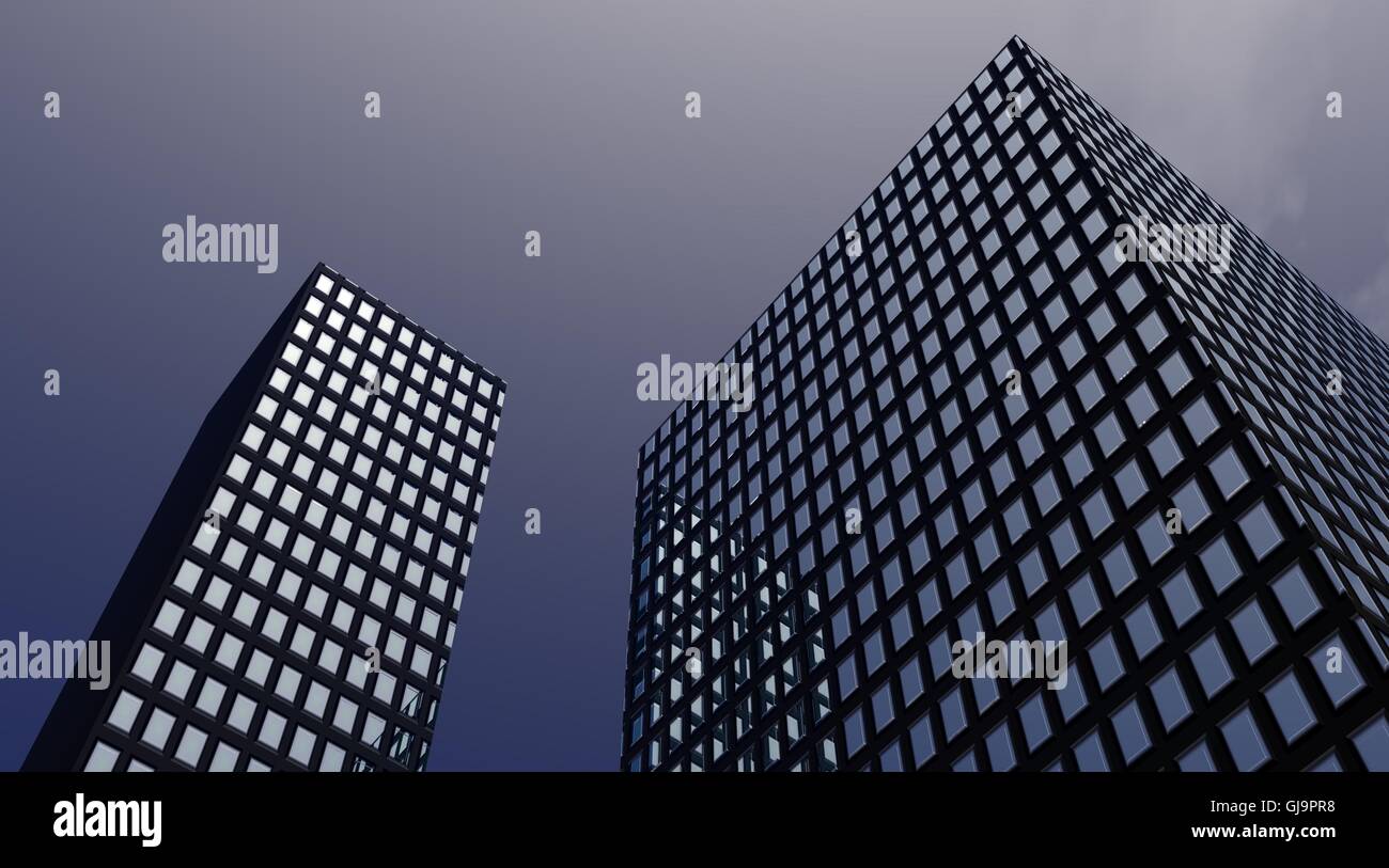 Buildings in the dusk Stock Photo - Alamy