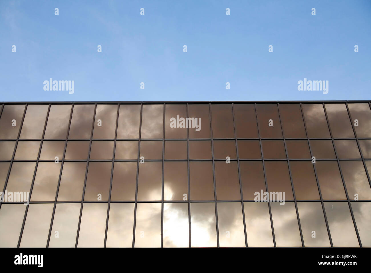 glass wall of modern trade center Stock Photo - Alamy