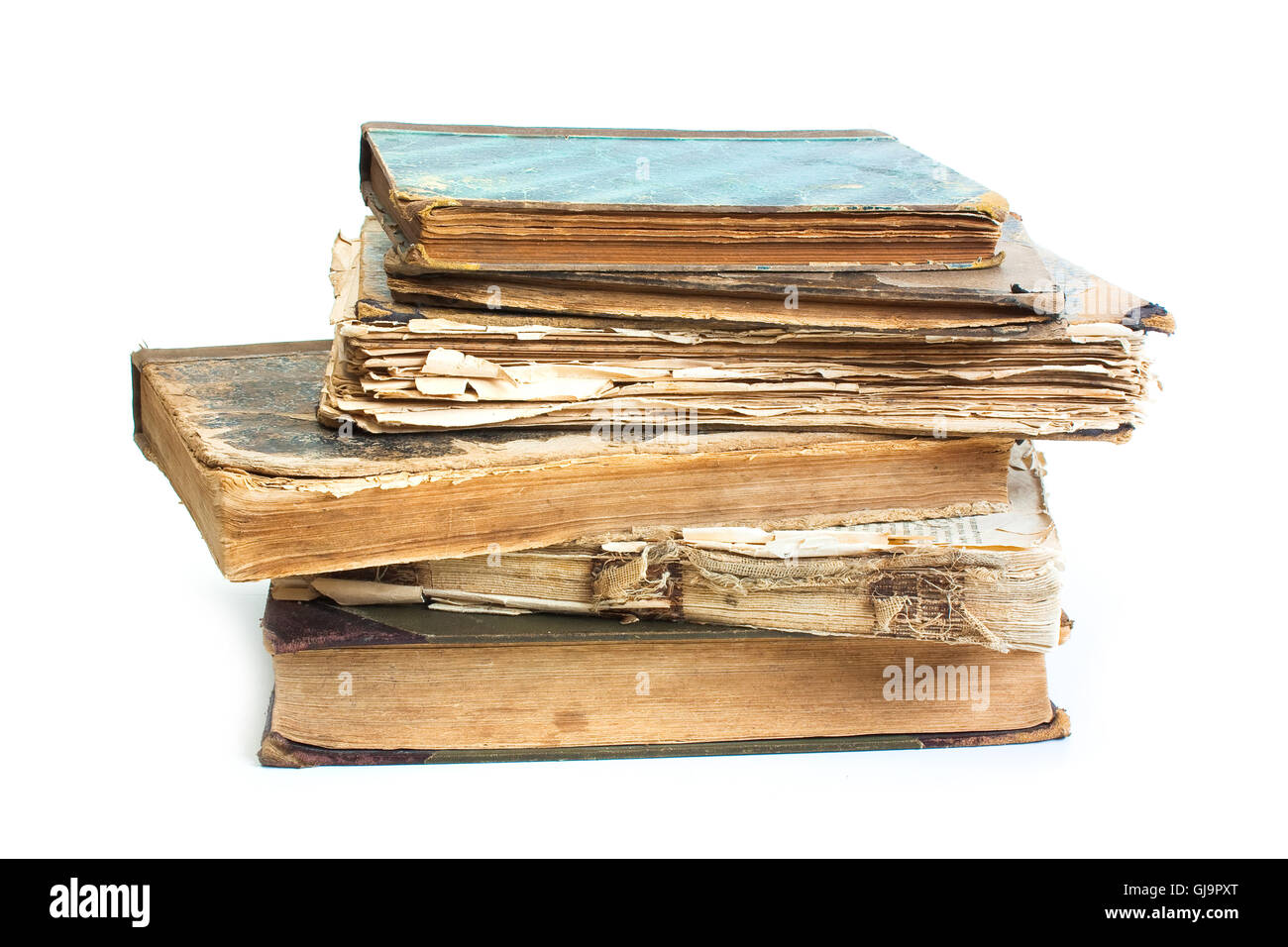 An old book with a crumpled sheet Stock Photo - Alamy