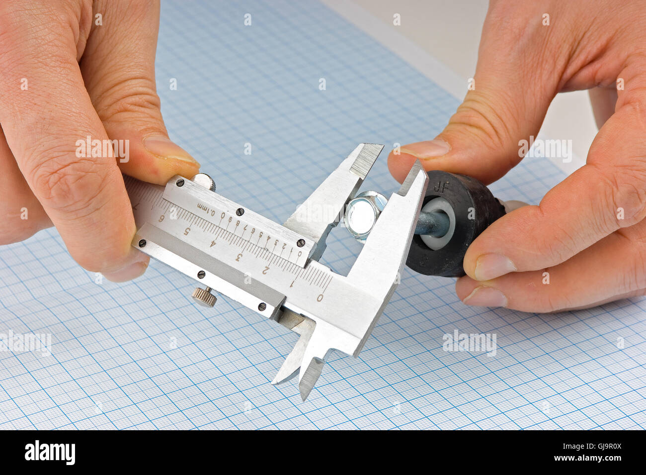 caliper measures the detail Stock Photo - Alamy