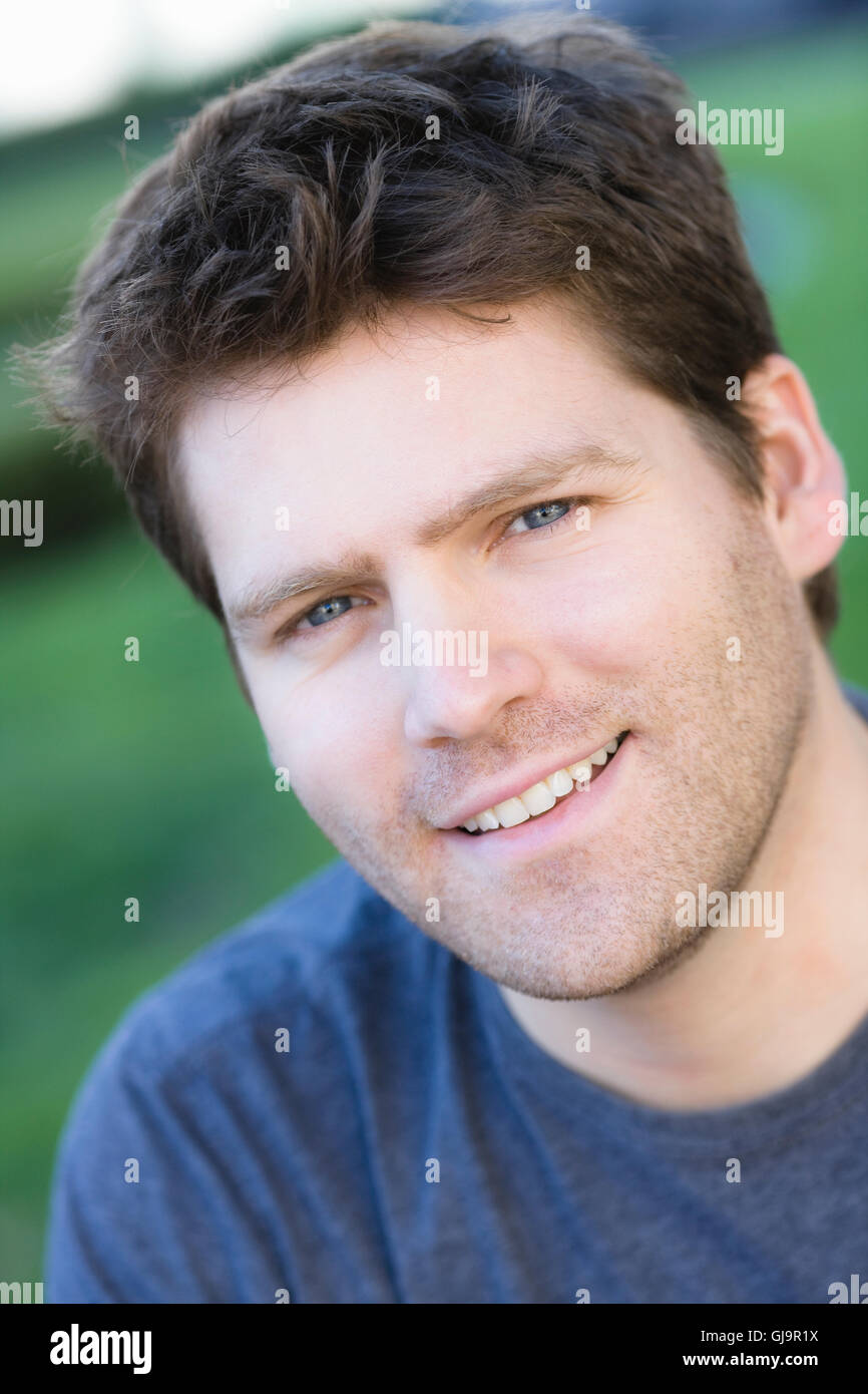 Portrait of Male Outdoors Stock Photo - Alamy