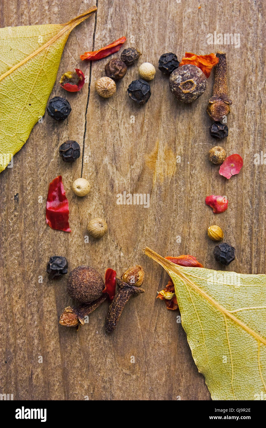 Menu of the spices Stock Photo - Alamy