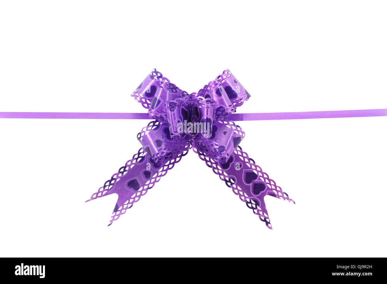 Purple Gift Bow Stock Photo - Alamy