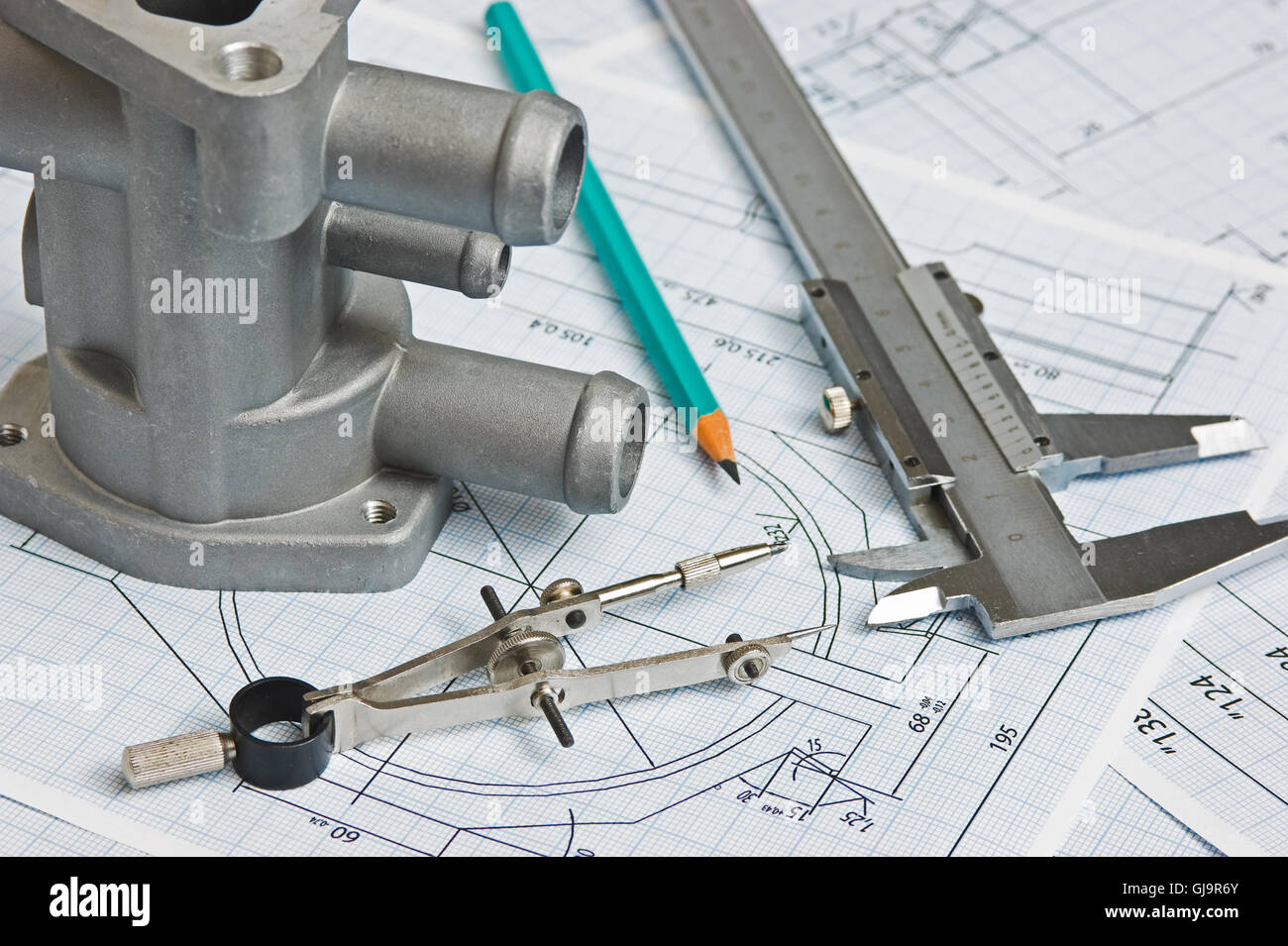 drawings of mechanisms Stock Photo - Alamy