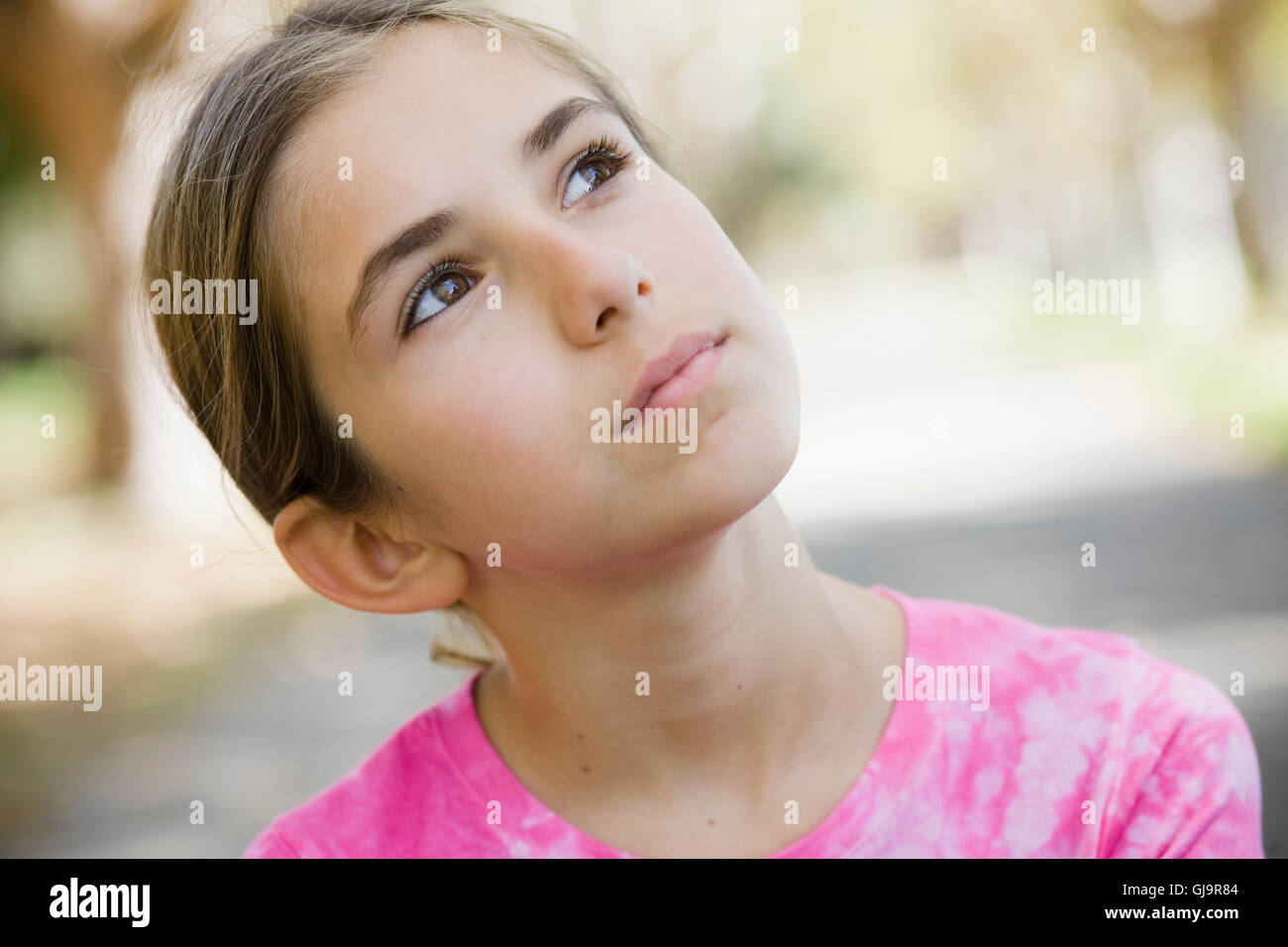 Portrait of Tween Girl Stock Photo - Alamy