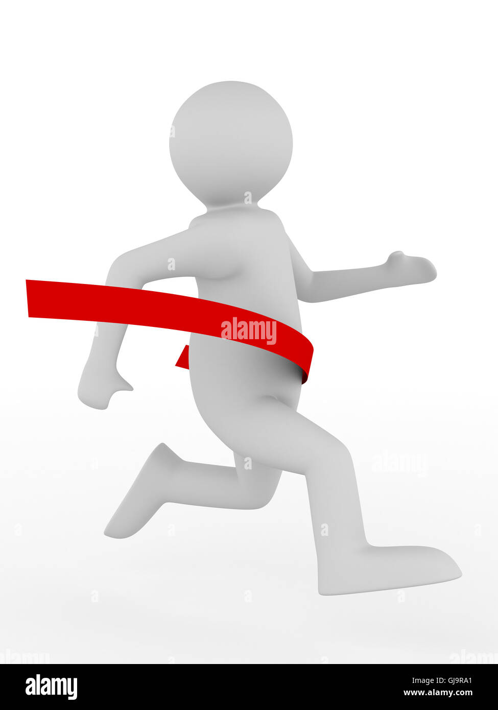 running man on white background. Isolated 3D image Stock Photo - Alamy