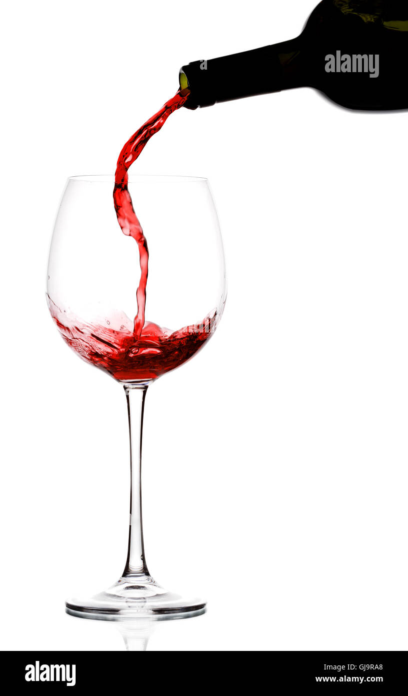 pouring red wine Stock Photo - Alamy