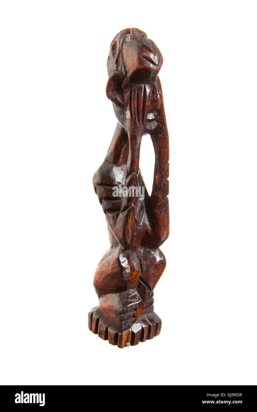 African statue of black wood Stock Photo - Alamy