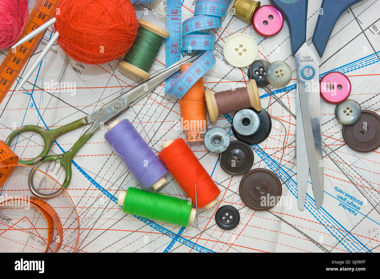 Sewing background hi-res stock photography and images - Alamy