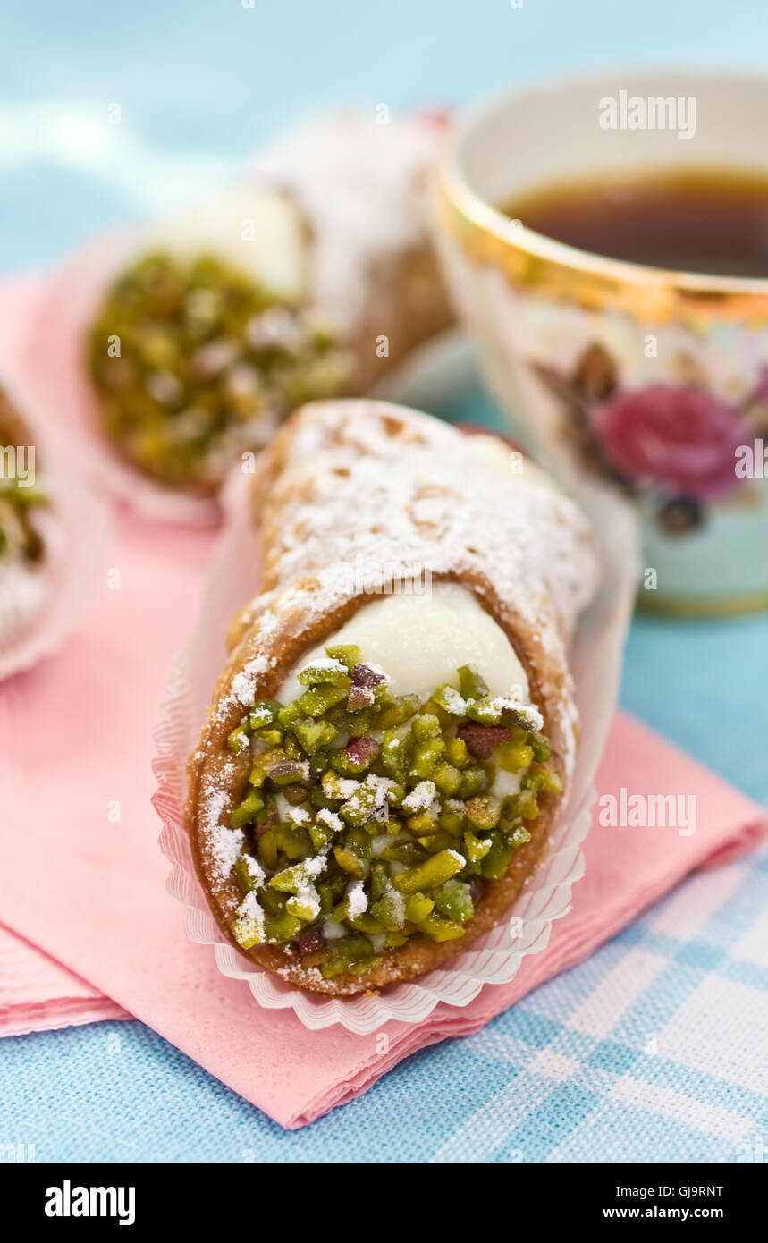 Italian cannoli sweets Stock Photo - Alamy