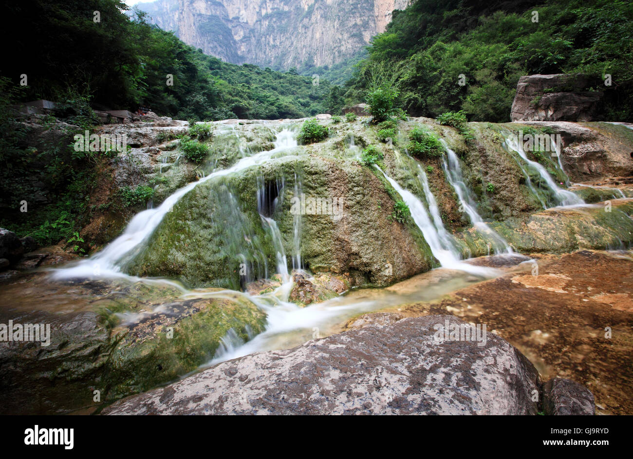 Water falls and cascades of Yun-Tai Mountain China Stock Photo - Alamy