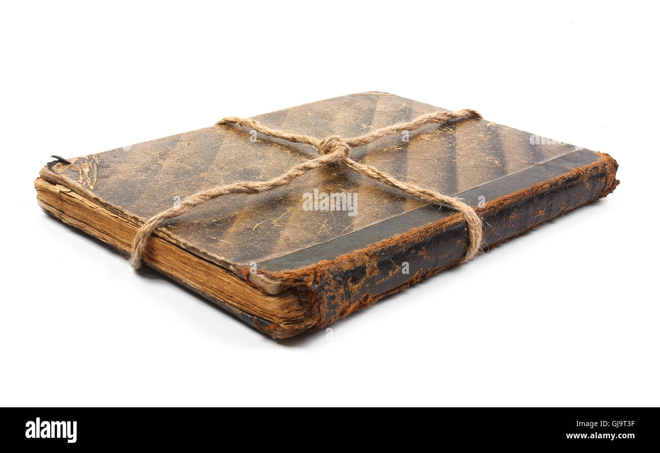 An old book with a crumpled sheet Stock Photo - Alamy
