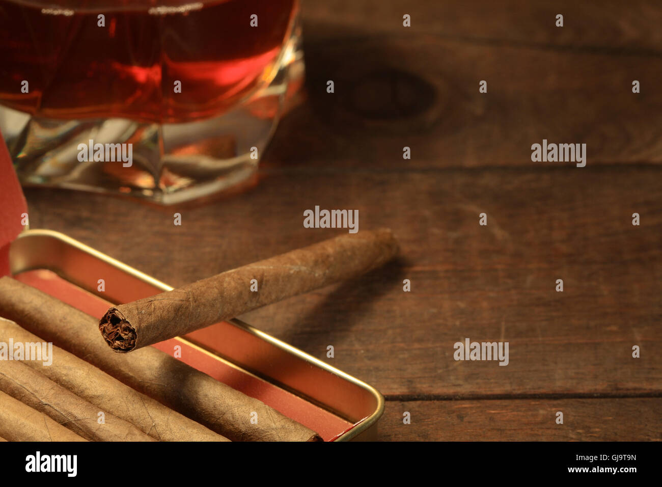 Cigars And Whiskey Stock Photo - Alamy