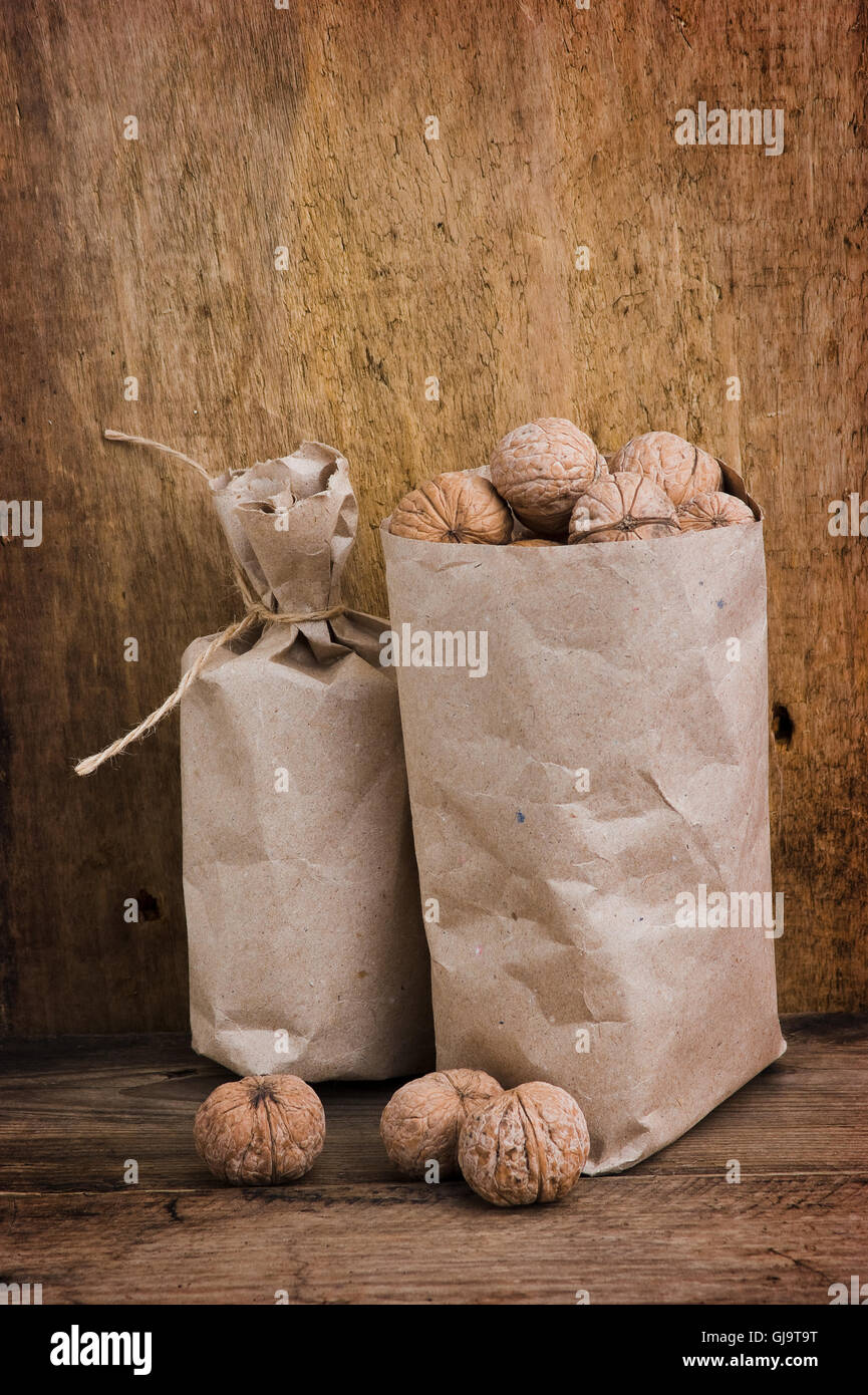 Nuts in paper bags Stock Photo - Alamy