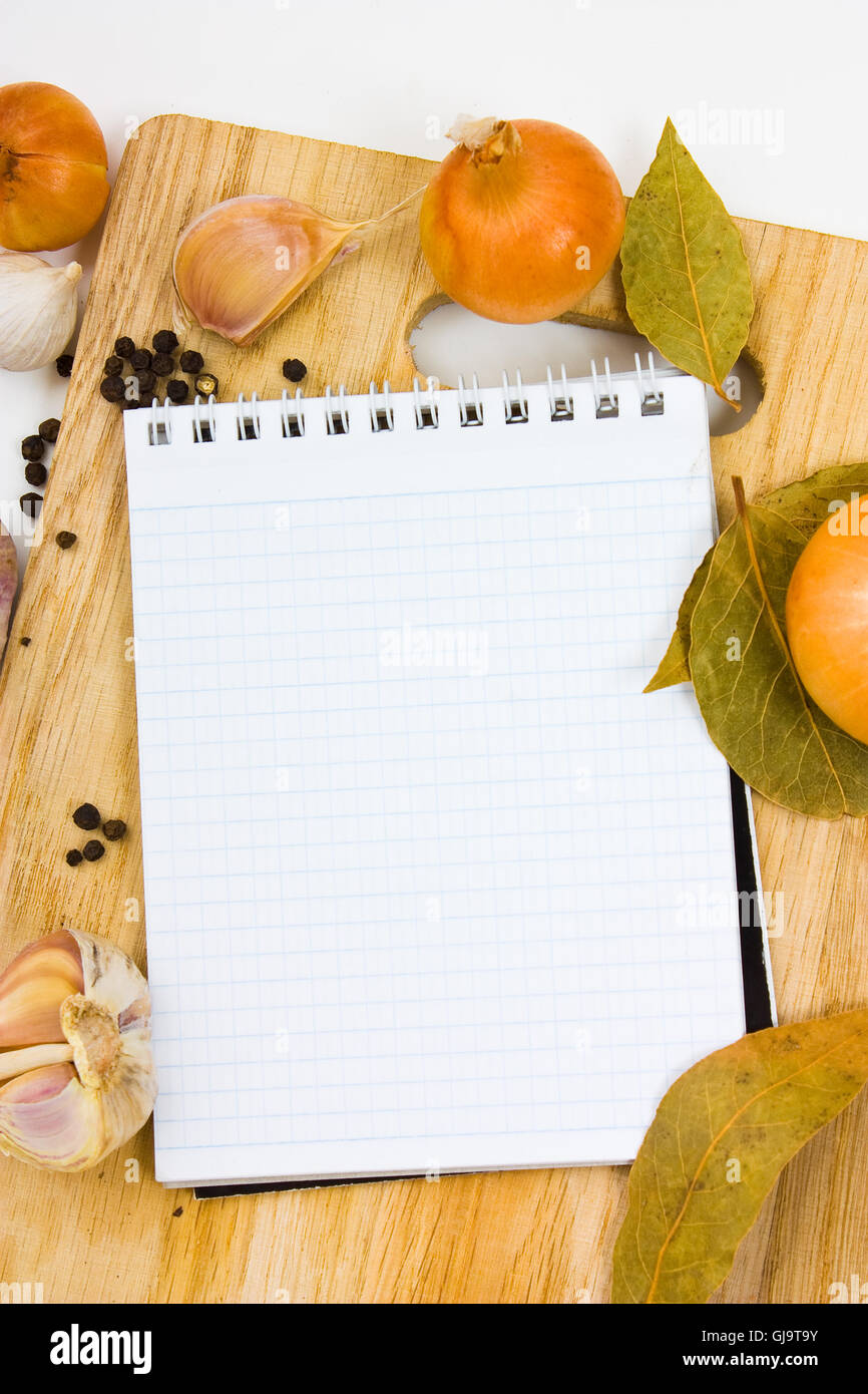 notebook for culinary note Stock Photo - Alamy
