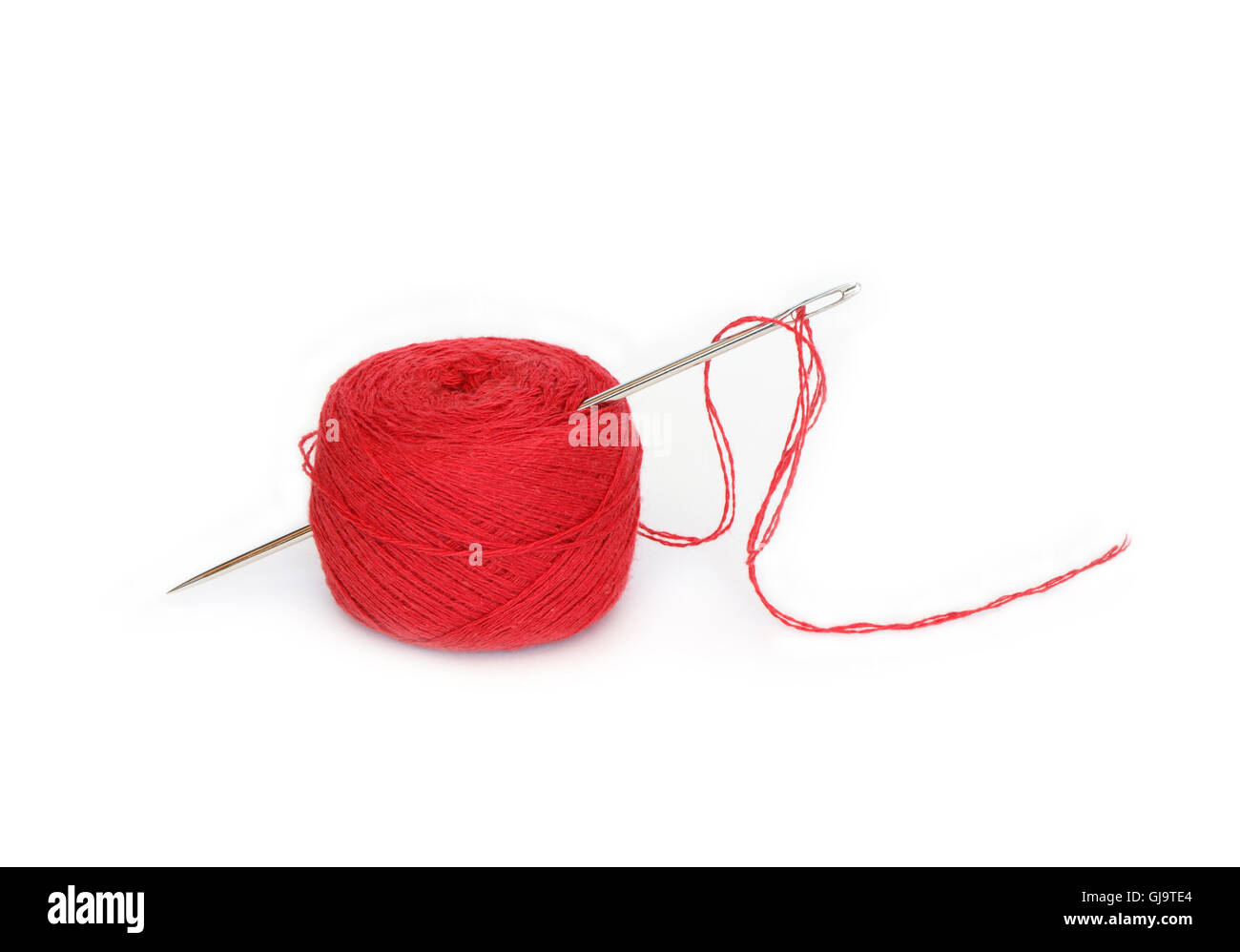 Thread With Needle Stock Photo - Alamy
