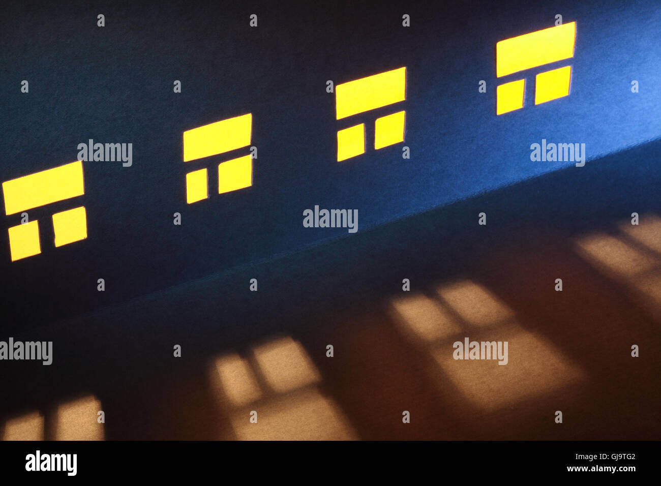 Windows In The Night Stock Photo - Alamy