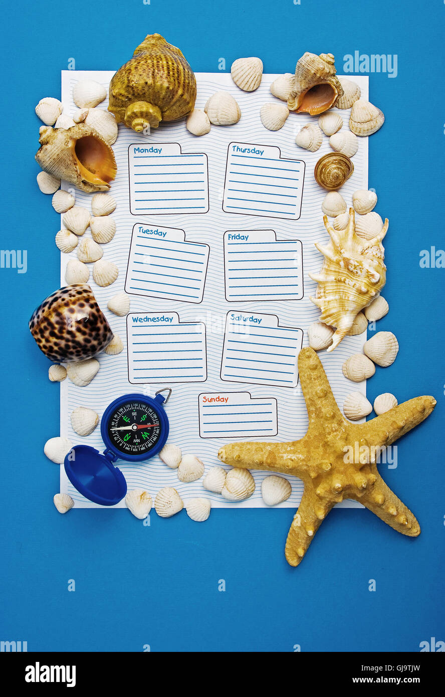 Calendar for the week Stock Photo - Alamy