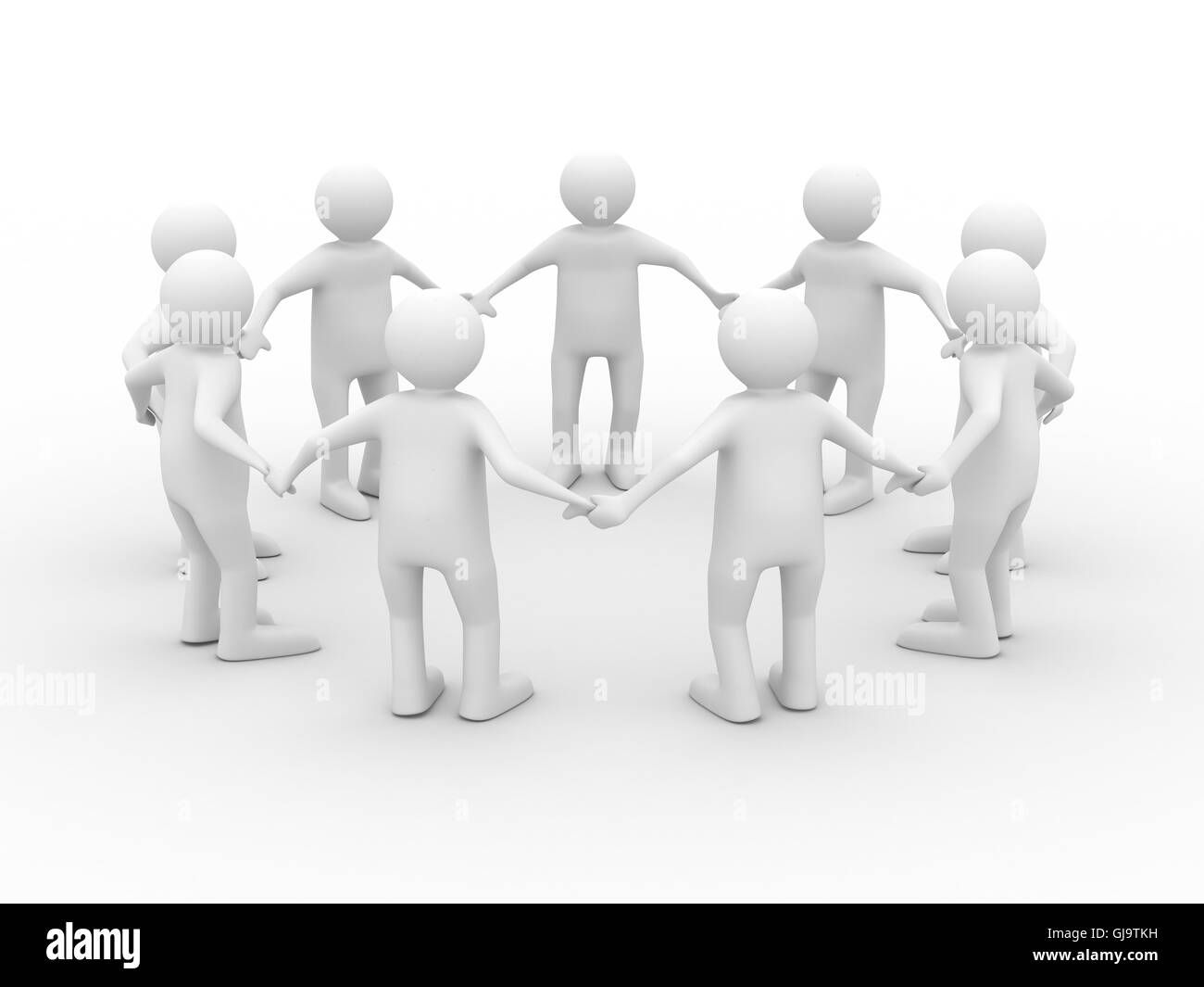 Conceptual image of teamwork. Isolated 3D on white Stock Photo - Alamy