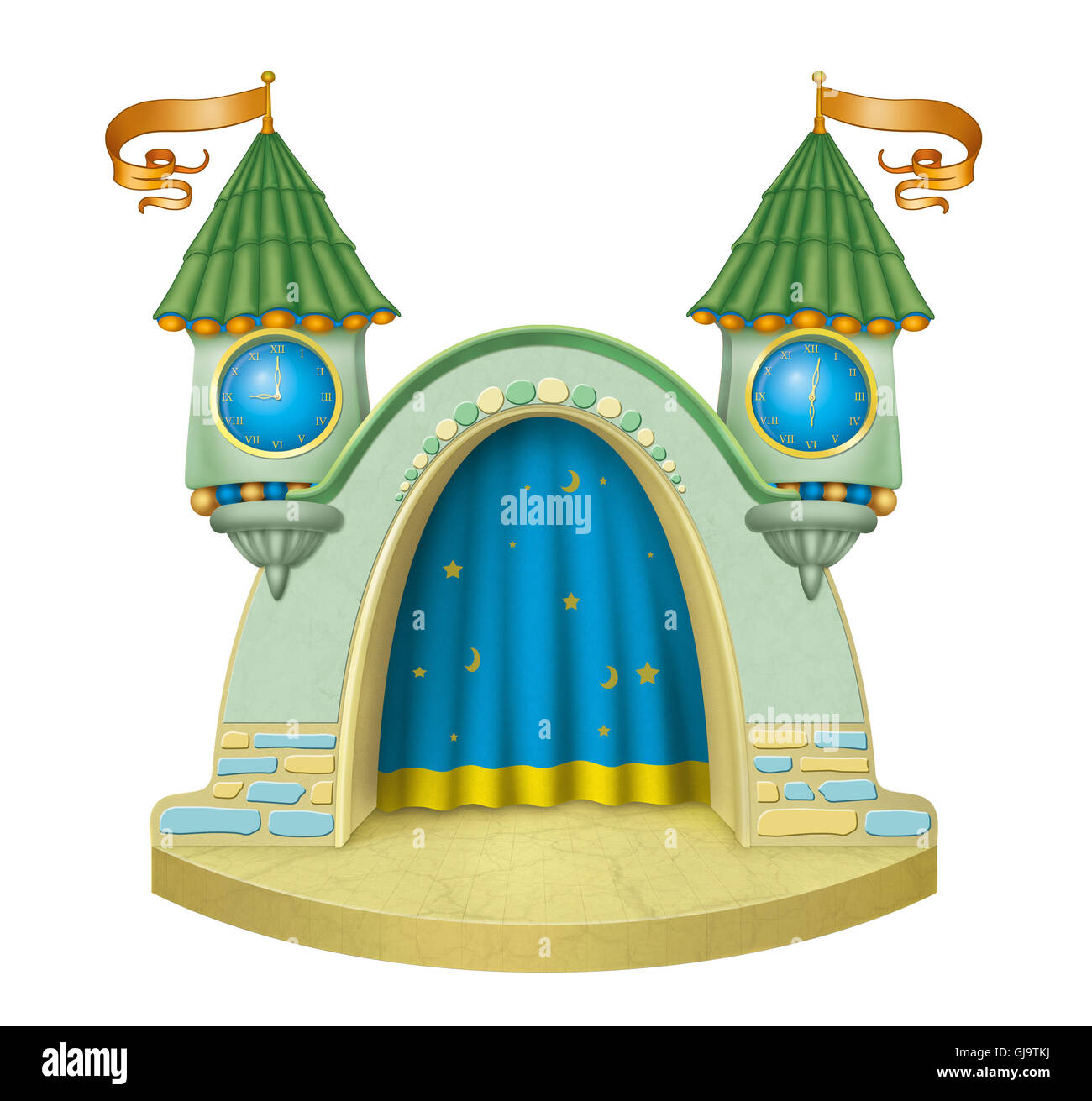 Cartoon childrens stage Stock Photo - Alamy