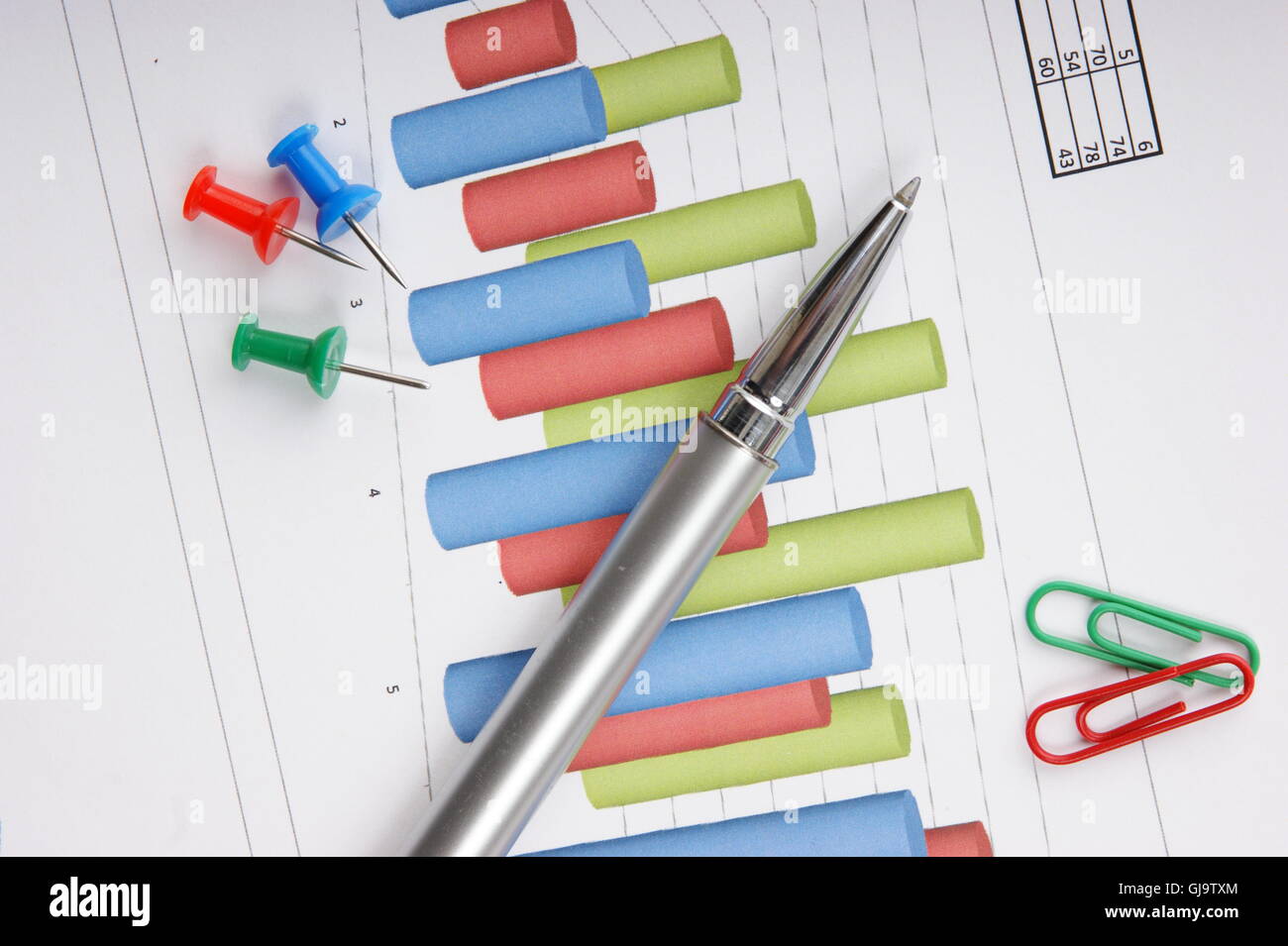 Graphs tables and documents Stock Photo - Alamy
