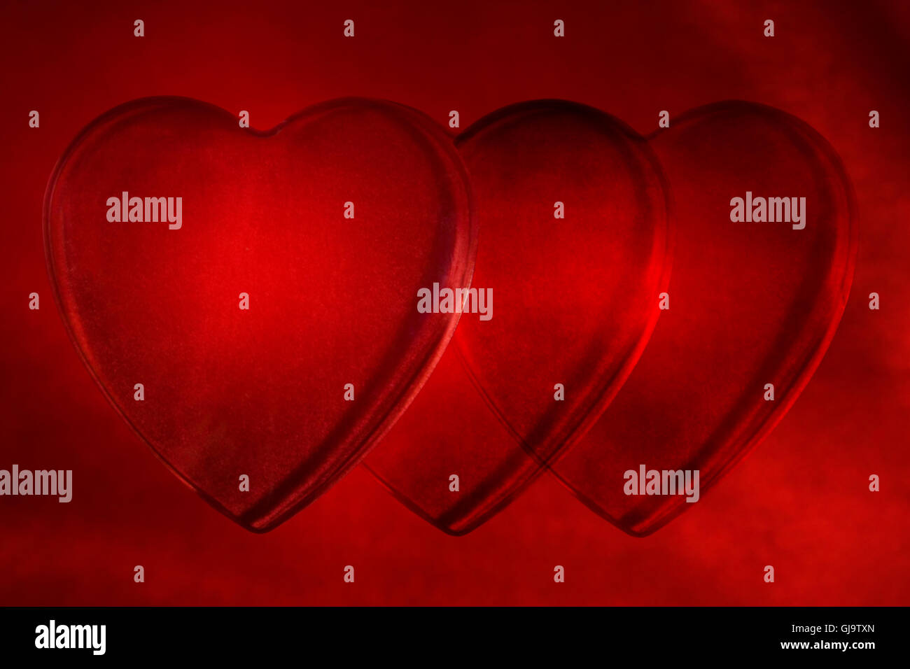 three love hearts joined together Stock Photo - Alamy