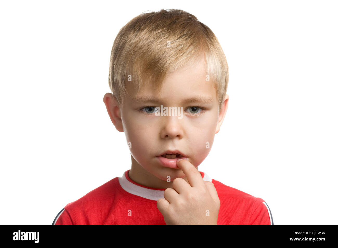 Portrait of sad boy Stock Photo - Alamy