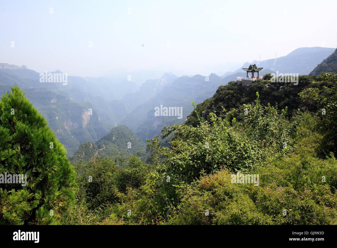 The scenery of Yun-Tai Mountain, a World Geologic Park Stock Photo - Alamy