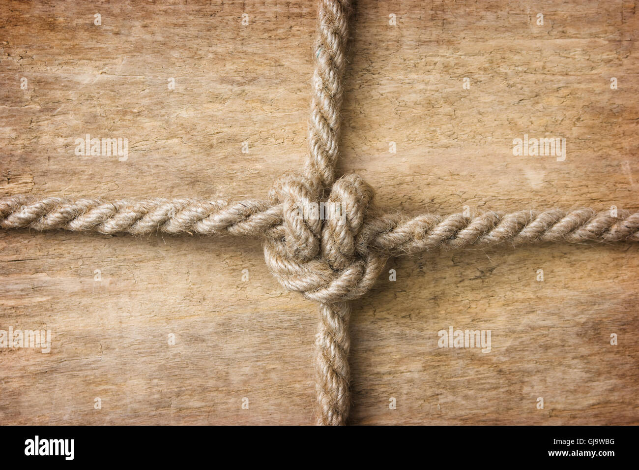 Rope with knots Stock Photo - Alamy
