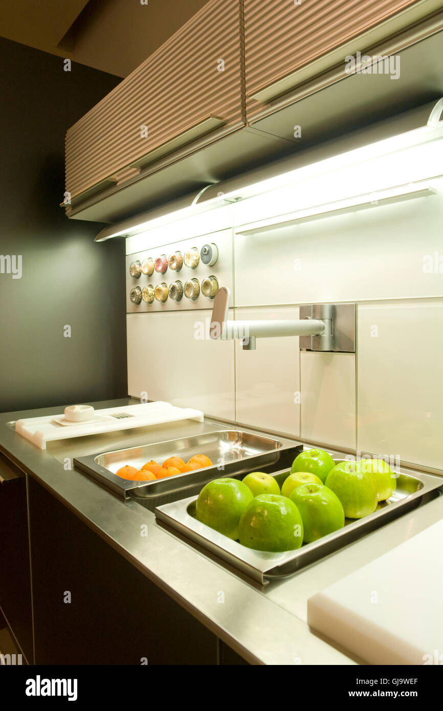 part of kitchen with fruits Stock Photo - Alamy