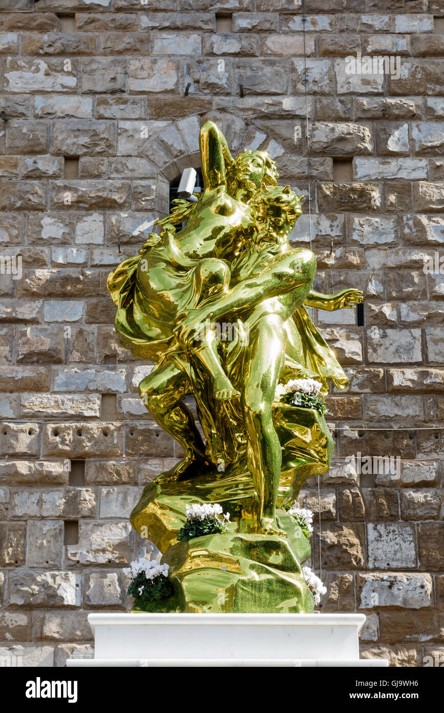 'Pluto and Proserpina' by US artist Jeff Koons in Piazza della Signoria ...