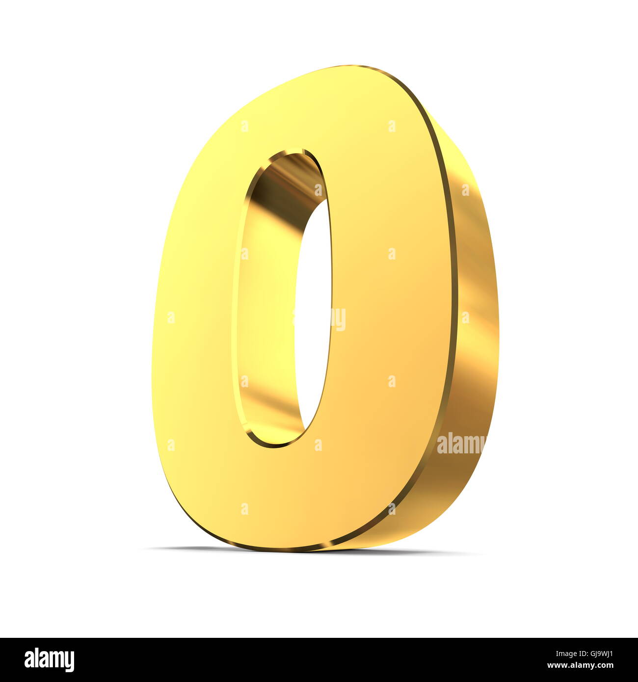 Gold metal number zero Cut Out Stock Images & Pictures - Alamy