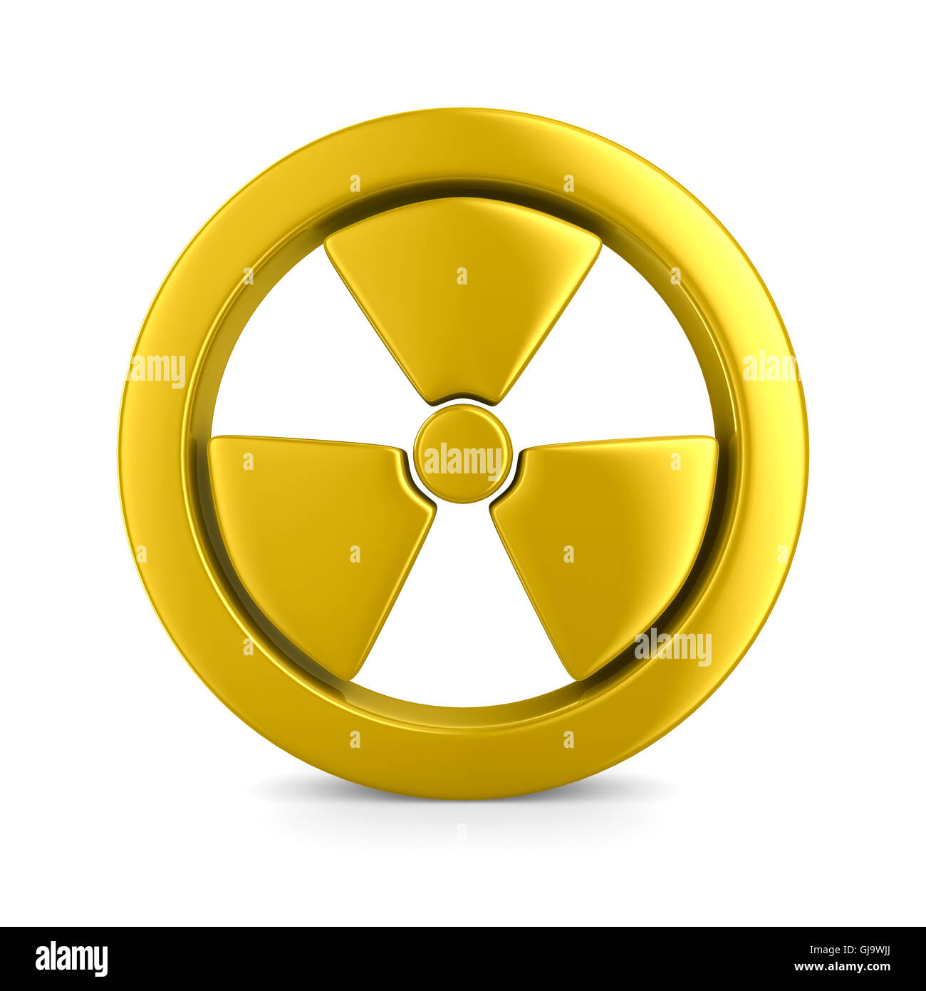 Radiation sign on yellow background Cut Out Stock Images & Pictures - Alamy