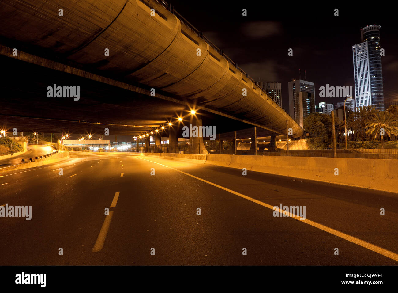 Highway at Night Stock Photo - Alamy