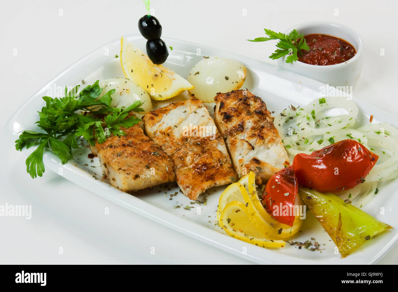 dish of fried meat Stock Photo - Alamy