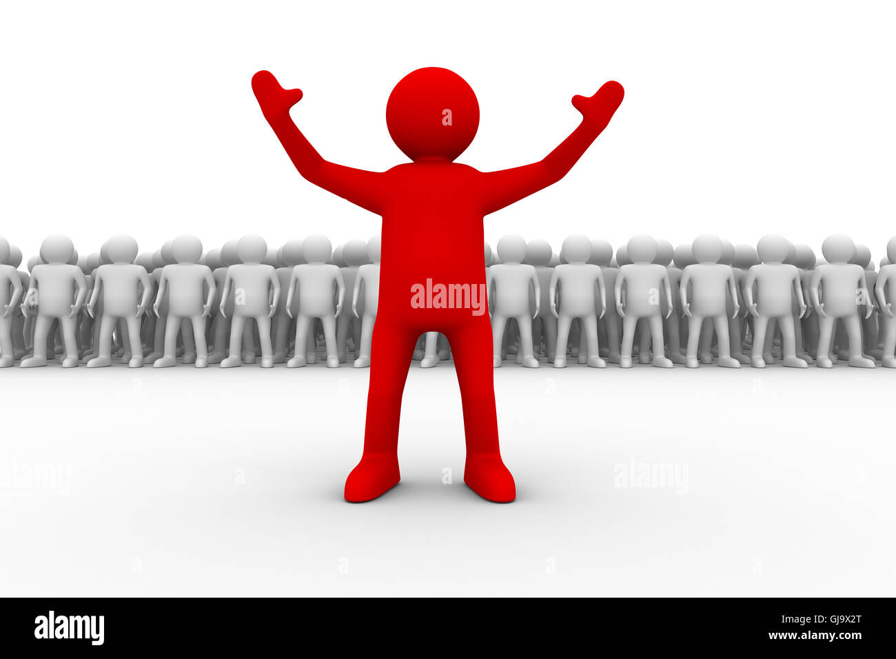leadership concept on white background. Isolated 3D image Stock Photo ...